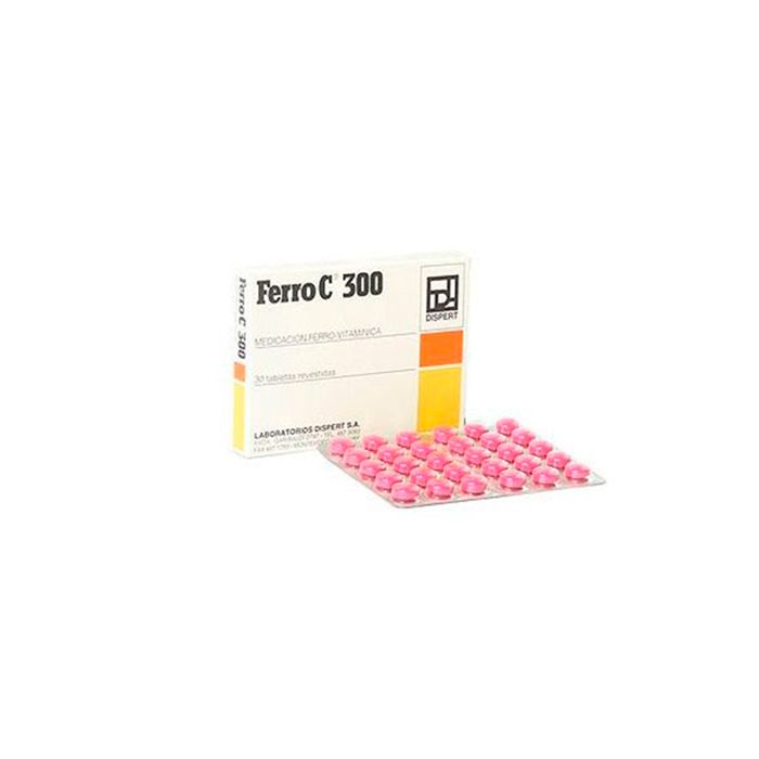FERRO C 300 MG 30 TABLETAS